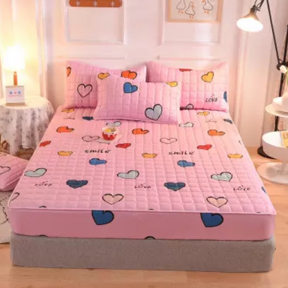 Bedding | Bed Sheet Heart 3pc Cover Set Quilt Love Pink | Poshmark